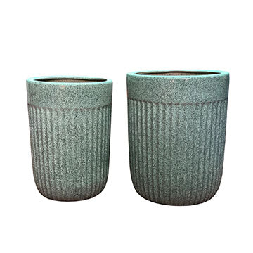 Buy Texture Grey Ceramic Plant Pot in UAE - Outdoor Texture Grey ...